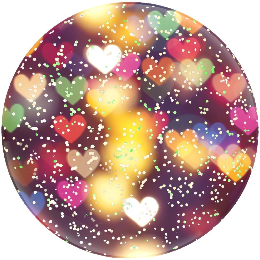 PopSockets PopGrip Gen.2, Glitter Bokeh Hearts | DetskyEshop.cz