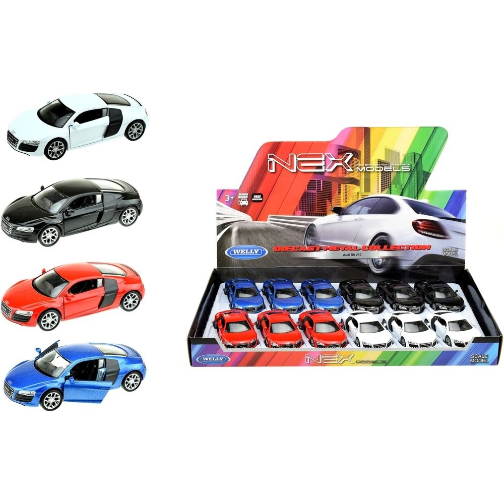 Auto Welly Audi R8 12cm na zpětné natažení | DetskyEshop.cz