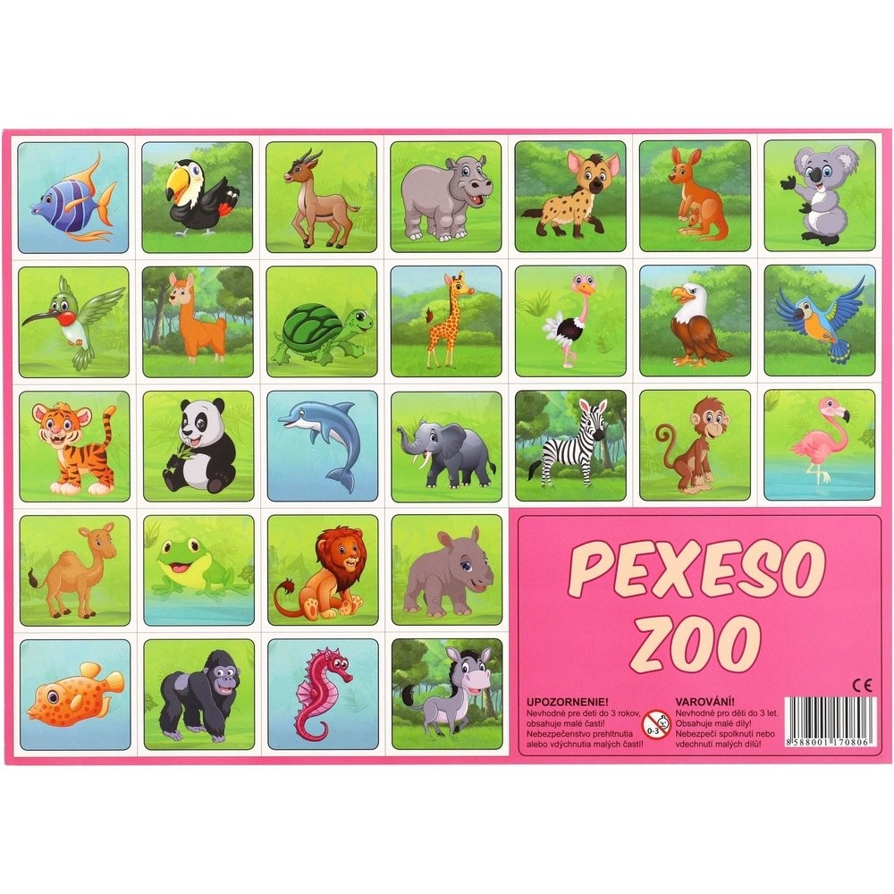 Pexeso safari ZOO kreslené | DetskyEshop.cz