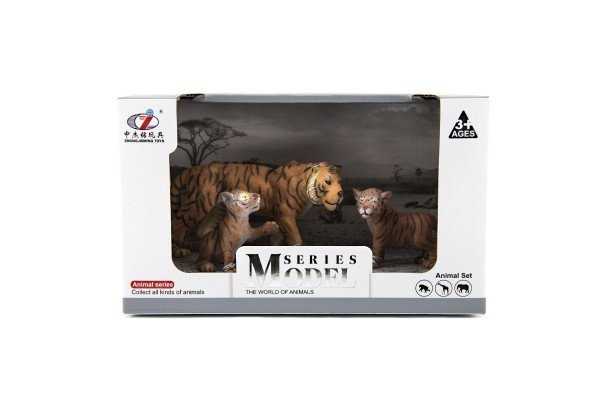 Zvířátka safari ZOO 13cm sada 3ks tygr 2 druhy | DetskyEshop.cz