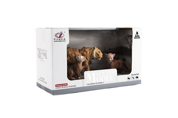 Zvířátka safari ZOO 13cm sada 3ks tygr 2 druhy | DetskyEshop.cz