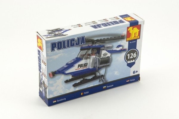 Stavebnice Dromader Policie Vrtulník 23401 126ks | DetskyEshop.cz