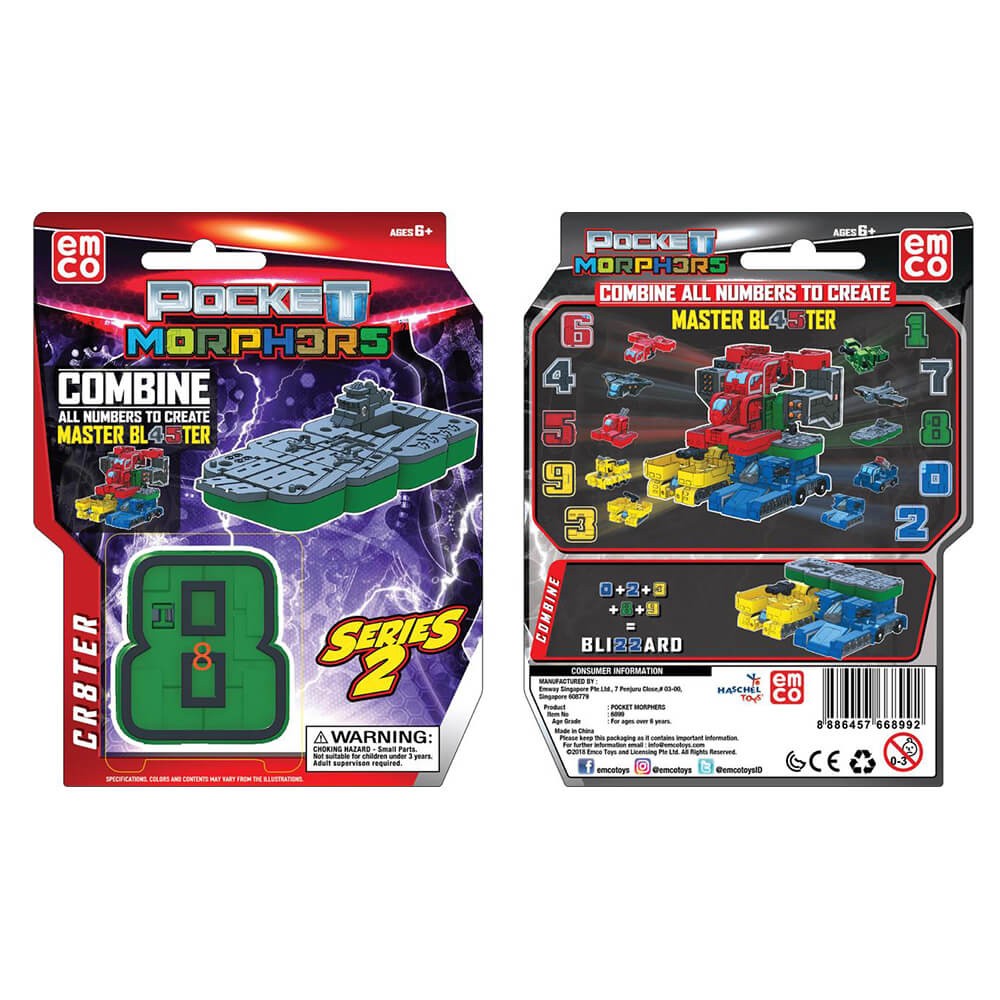 Číslo/Vozidlo Pocket Morphers II plast 6cm | DetskyEshop.cz