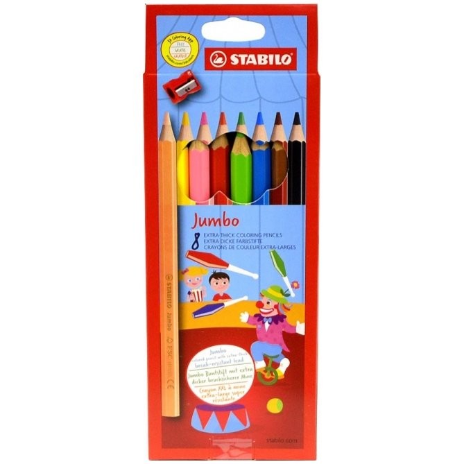 Pastelky Stabilo 1877/8 Jumbo 8 ks | DetskyEshop.cz