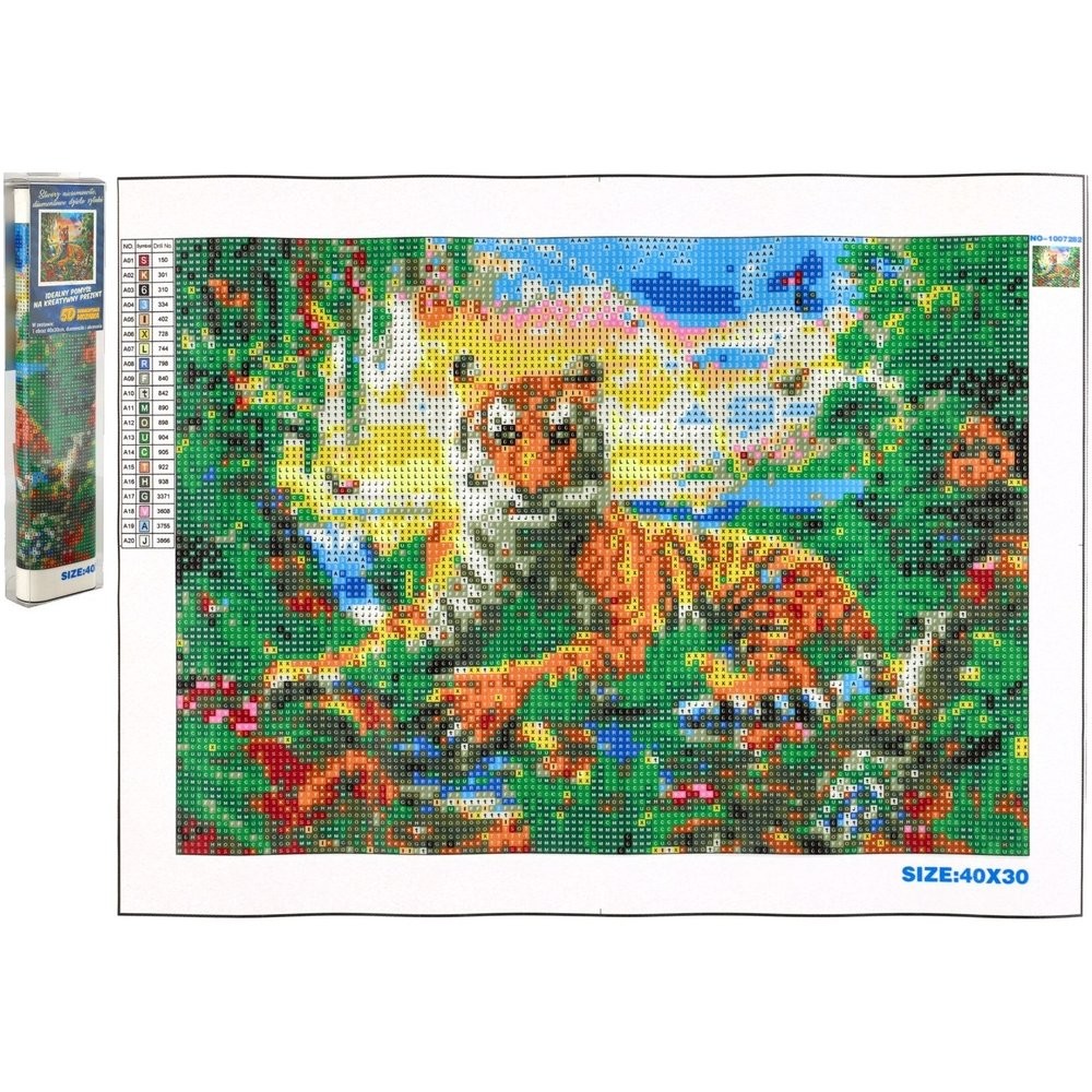Diamantový obrázek Tygr s doplňky | DetskyEshop.cz