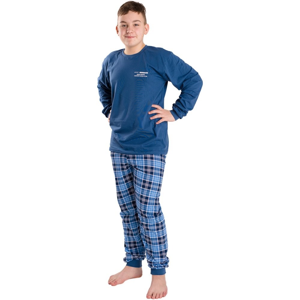 Pánské pyžamo Bettymode URBAN PREMIUM DARK BLUE dlouhý rukáv ... Pánské pyžamo Bettymode URBAN PREMIUM DARK BLUE dlouhý rukáv ...