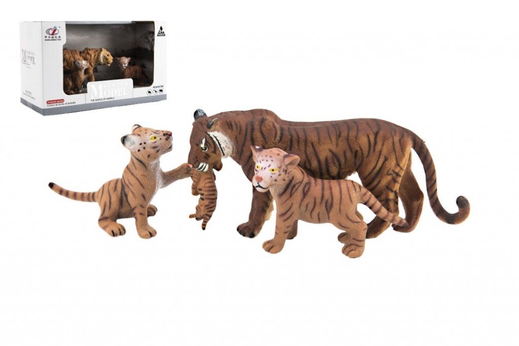 Zvířátka safari ZOO 13cm sada 3ks tygr 2 druhy | DetskyEshop.cz