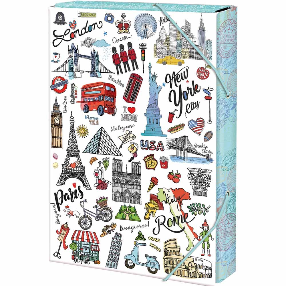 Box na sešity A4 Cities | DetskyEshop.cz