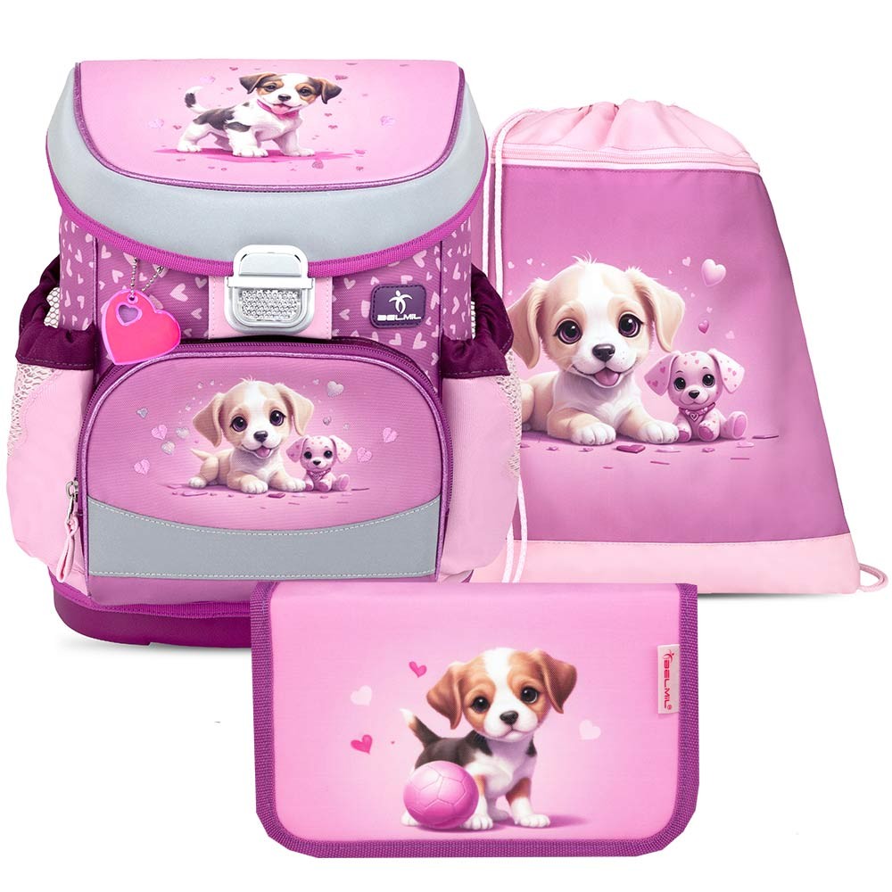 Aktovka pro prvňáčky Belmil MiniFit 405-33 Little Puppies SET ...