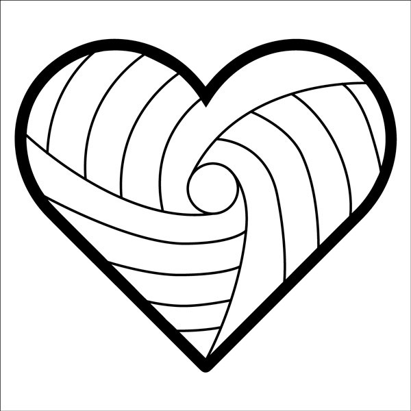 Malování pískem šablona Srdce s4 | DetskyEshop.cz