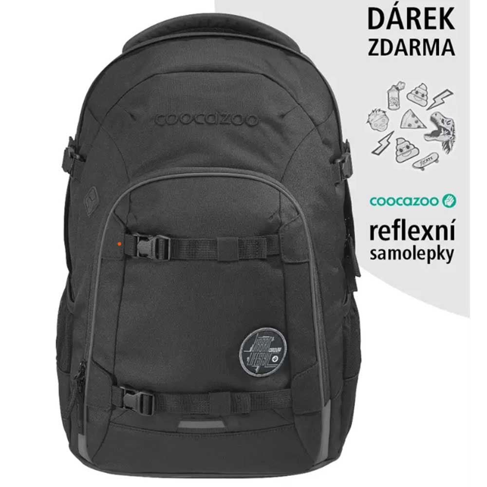Černý batoh do školy coocazoo JOKER, Black Coal, certifikát AGR | DetskyEshop.cz