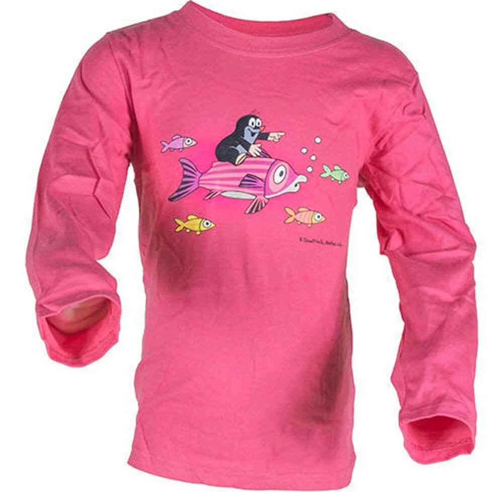 Tričko Krtek Fish DR růžové | DetskyEshop.cz