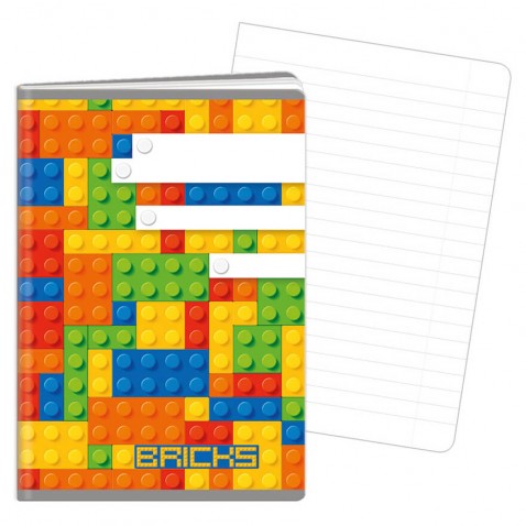 Školní sešit 644 Bricks A6 | DetskyEshop.cz